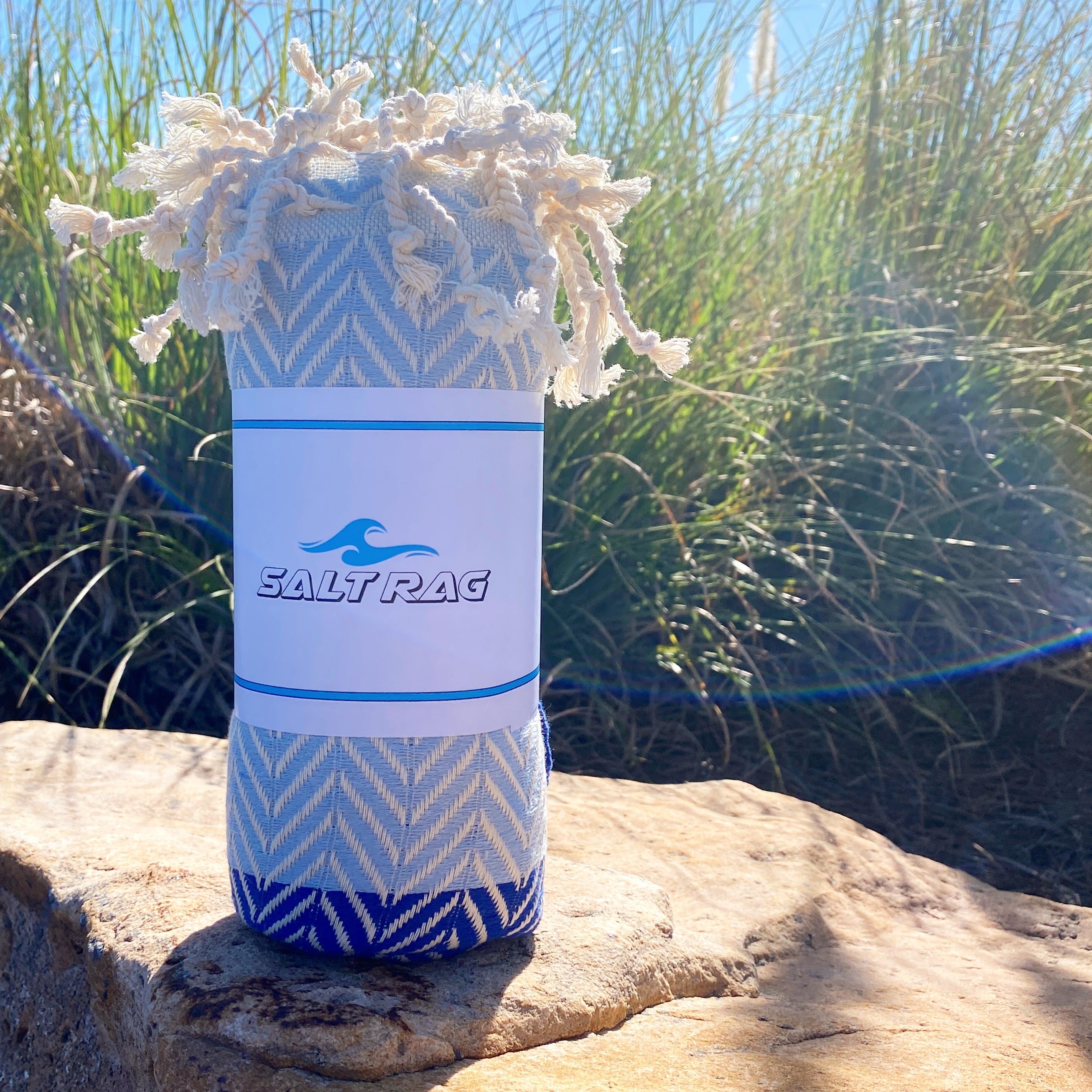 Light Blue Royal Rag - Turkish Beach Towel – Salt Rag Beach Towels